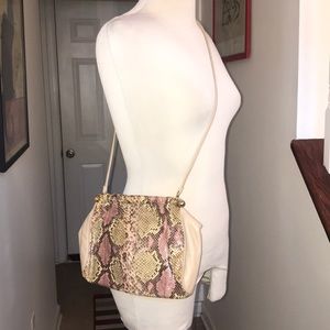 Vintage | Bags | Vintage Pink Snakeskin Leather Bag | Poshmark